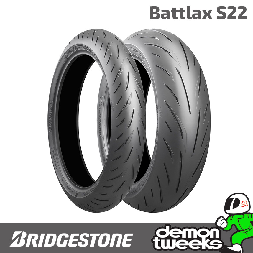 Bridgestone Battlax S22 Motorcycle Tyre 120/70 ZR17 58W & 180/55 ZR17 ...