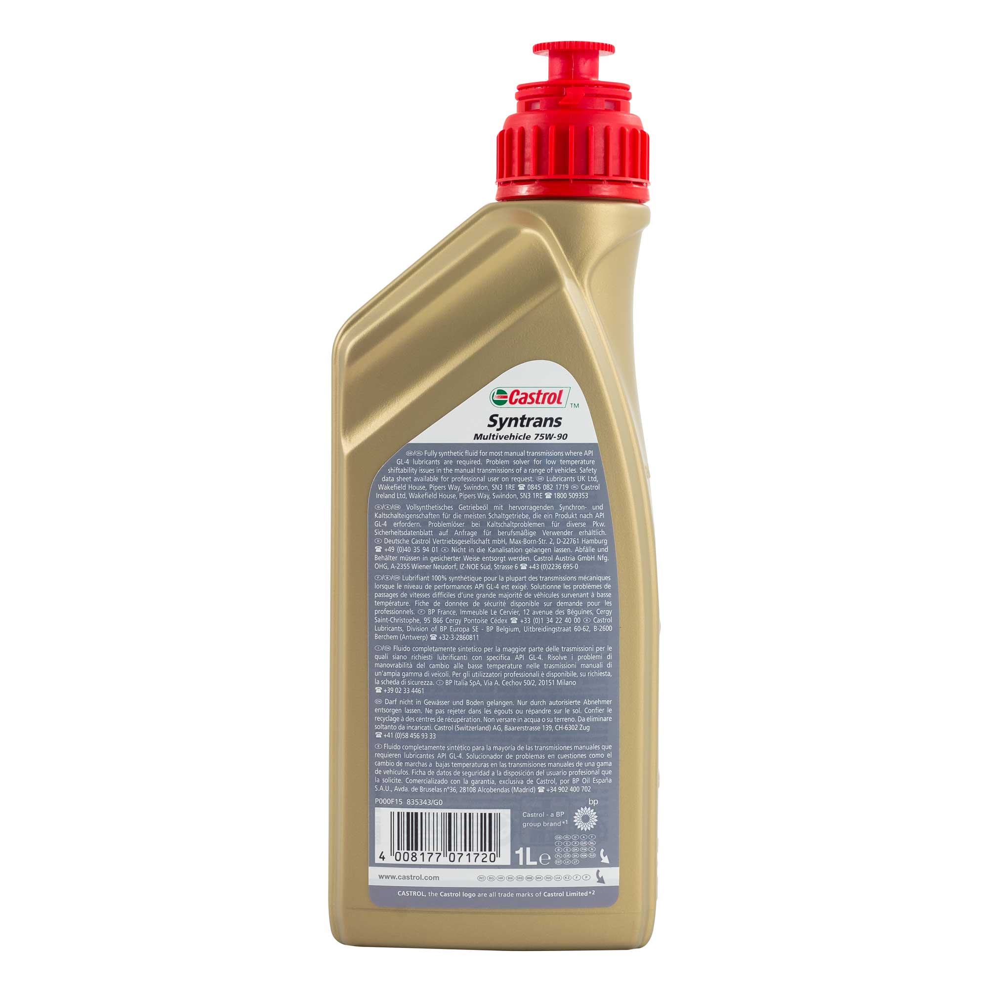 Castrol Syntrans Multivehicle 75W90 Gear Oil - Replaces SMX-S - 1 Litre ...