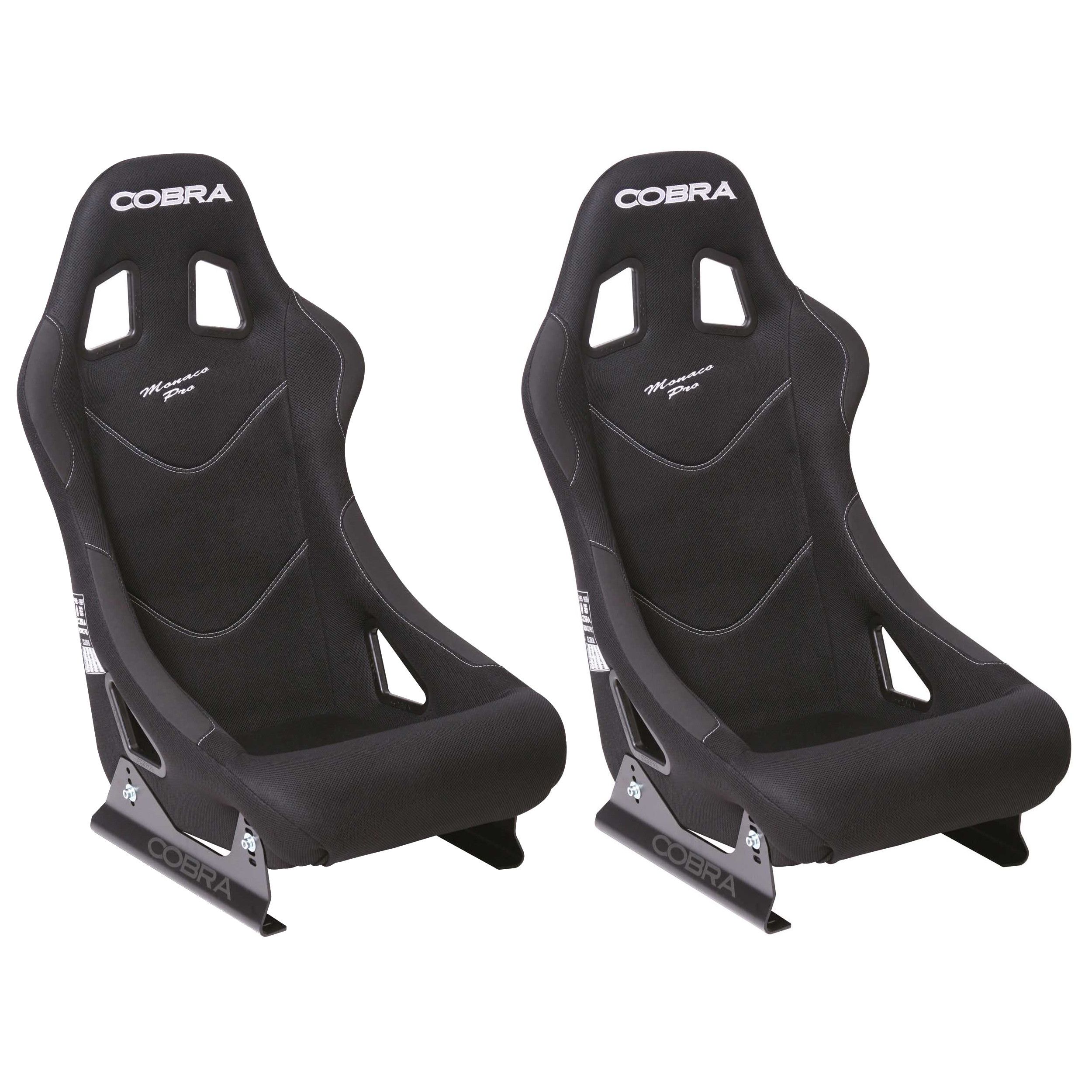 2 x Cobra Monaco Pro FIA Approved Race / Rally Bucket Seats - Black | eBay