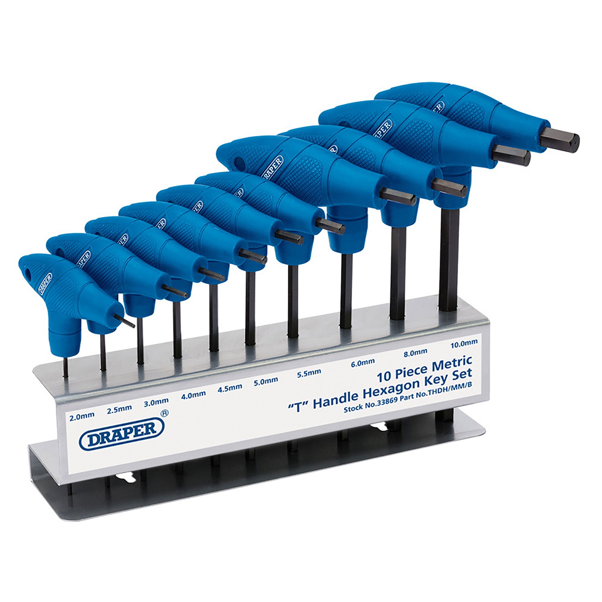 Draper 10 Piece Metric T-Handle Hex / Hexagon Allen Key Set With Stand ... Draper 10 Piece Metric T-Handle Hex / Hexagon Allen Key Set With Stand ...