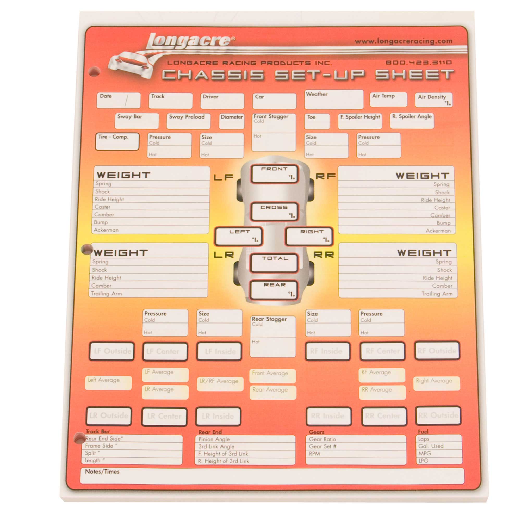 Longacre Chassis Setup Sheet & Tyre Chart - Race/Rally/Karting ...