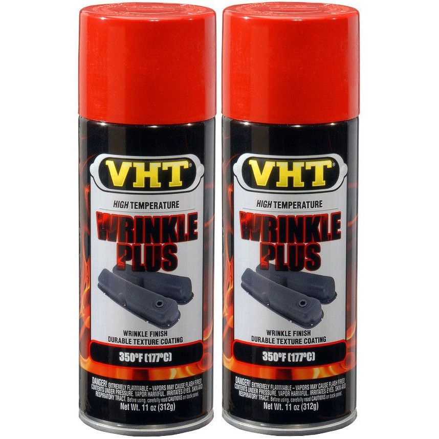 2 x 310ml Cans Of VHT Wrinkle / Crackle Finish High Temperature Paint ...