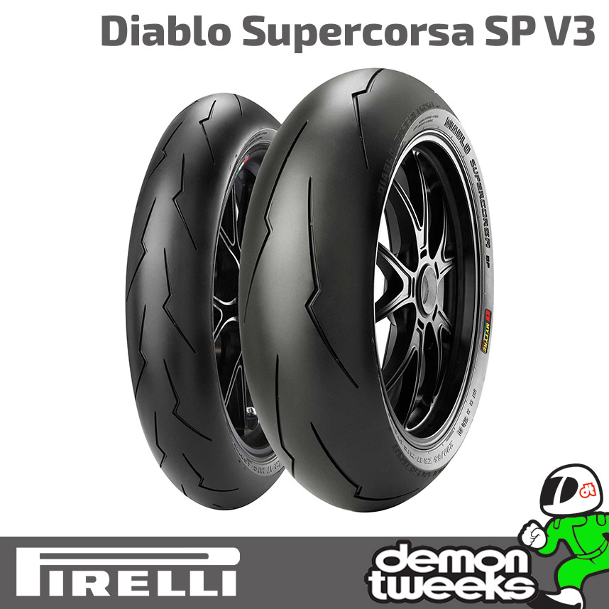 Pirelli Supercorsa SP V3 Motorcycle Tyres 120/70/ZR17 58W & 180/55/ZR17 ...