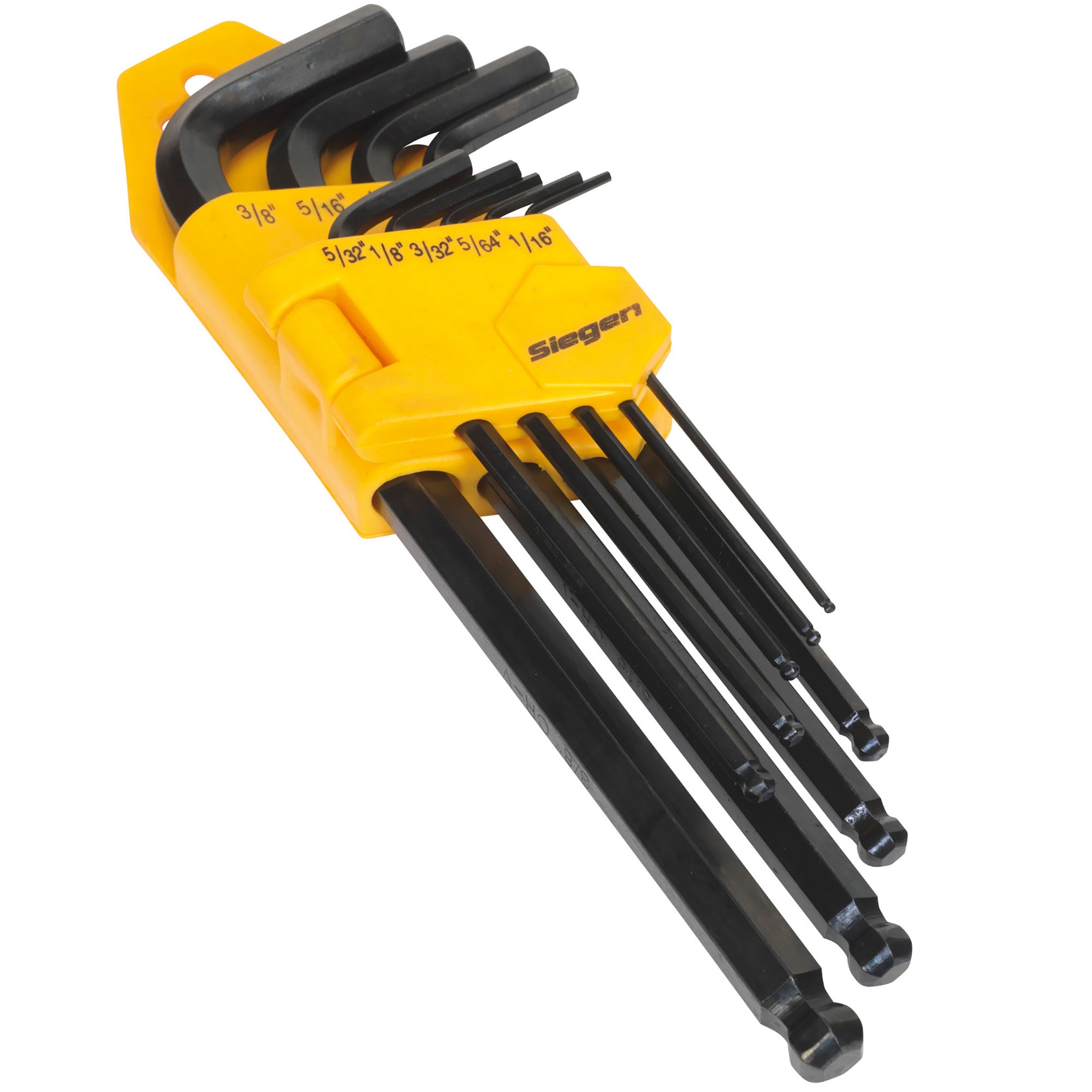 Sealey Long Imperial Ball-End Hex/Allen Key Work Tool Set - 9 Piece ...